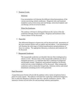 Uvetis, anterior uveitis, posterior uveitis | PDF