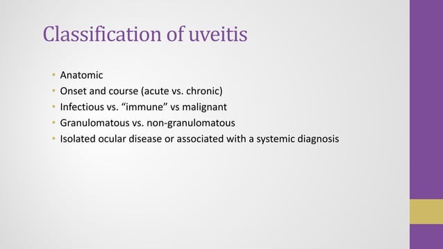 Uvetis, anterior uveitis, posterior uveitis | PDF
