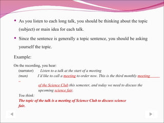 Longman introductiry - Talks (skills 10 12) | PPT