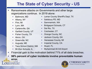 Cyber Security Resilience from Metro Louisville Govt. | PPTX