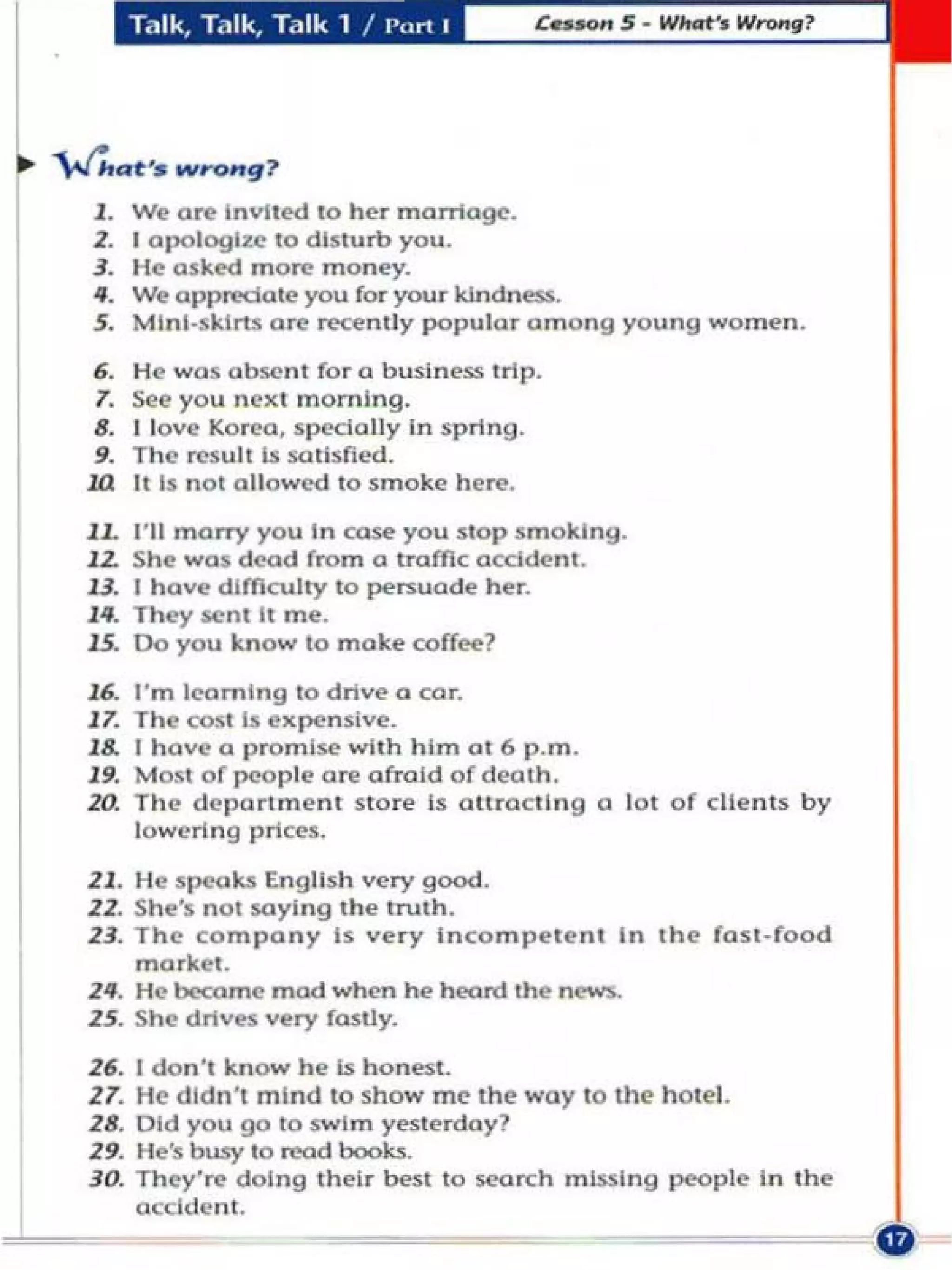 Talk talk talk 1 | PDF