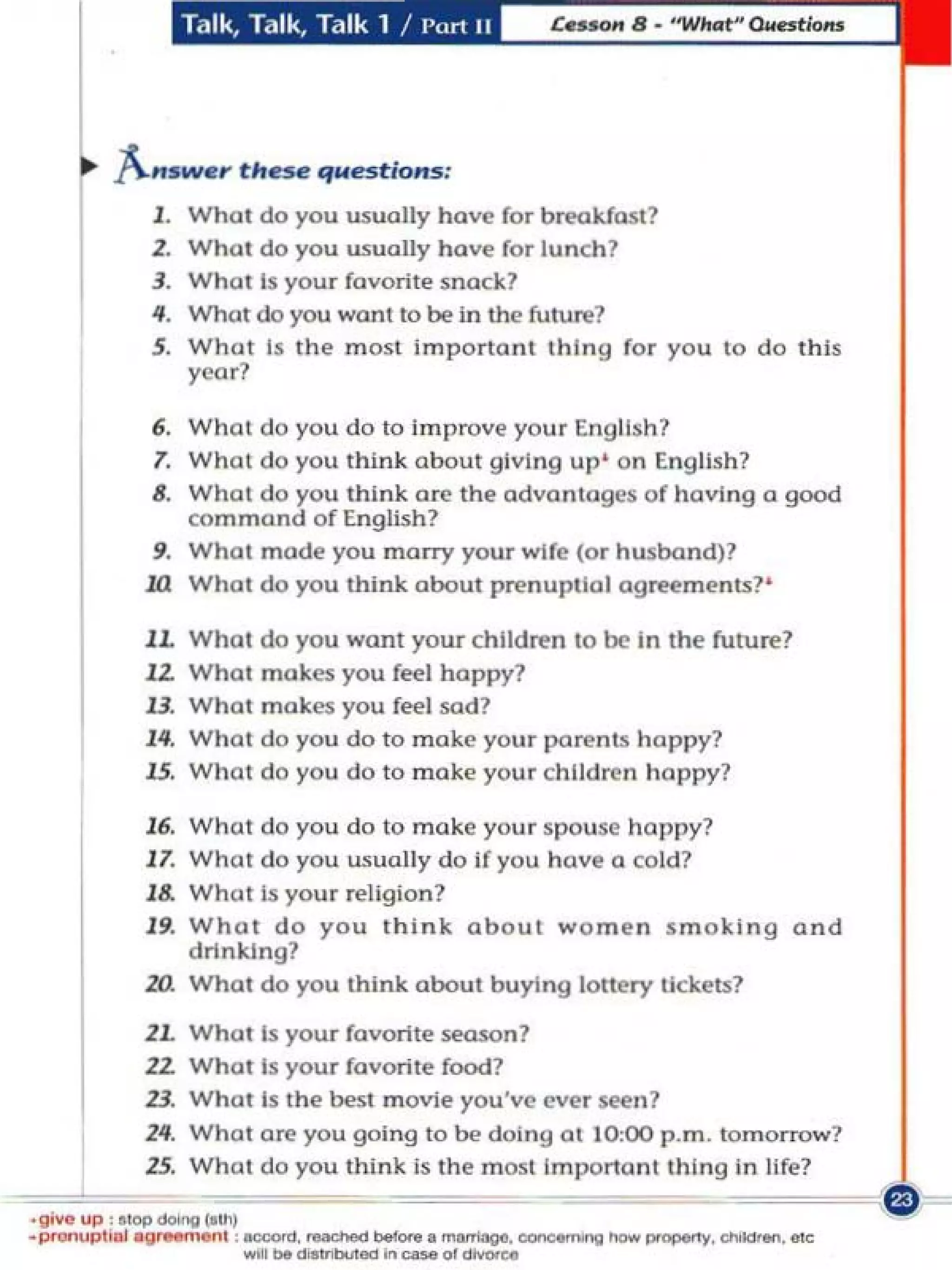 Talk talk talk 1 | PDF