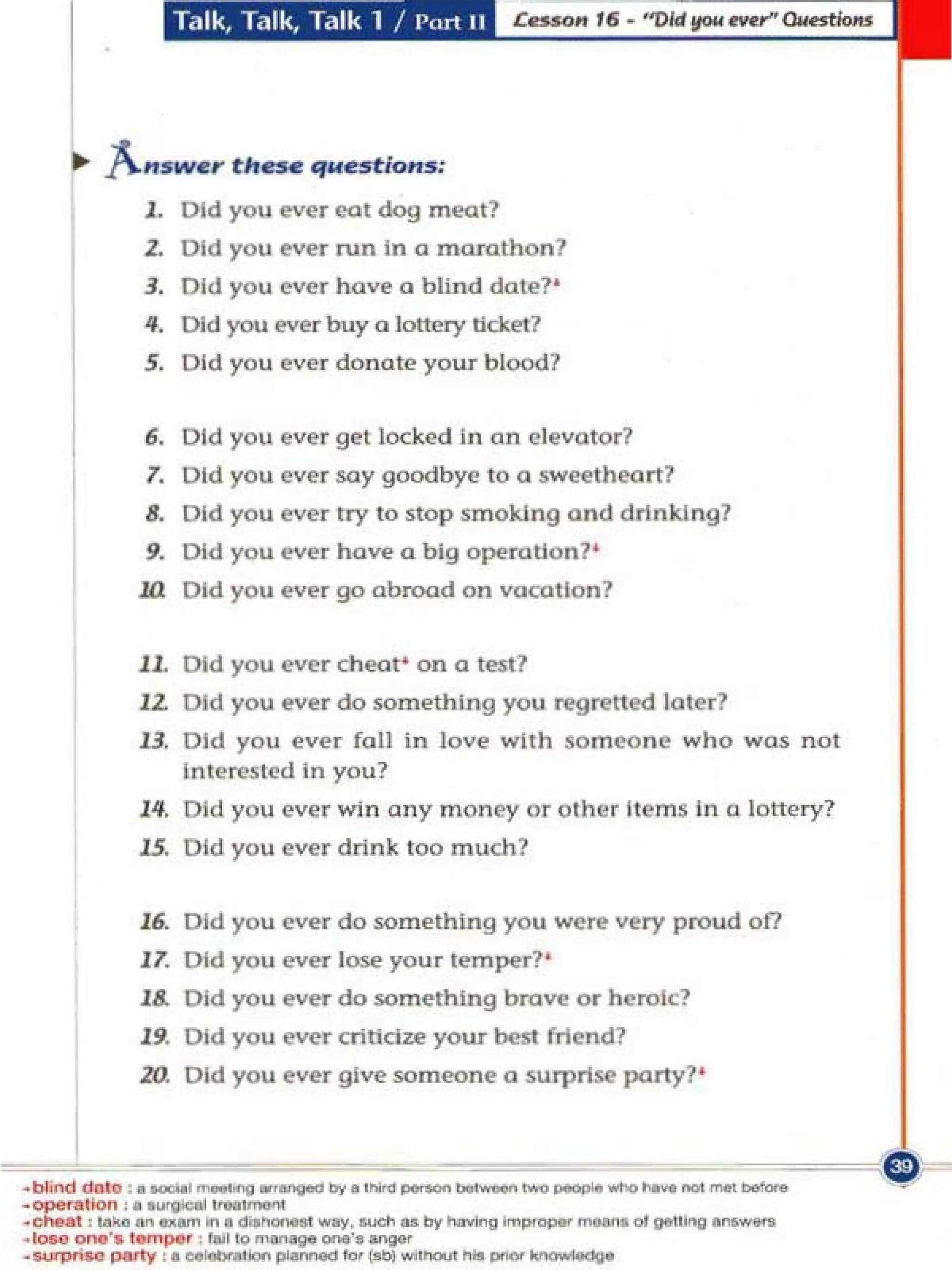 Talk talk talk 1 | PDF