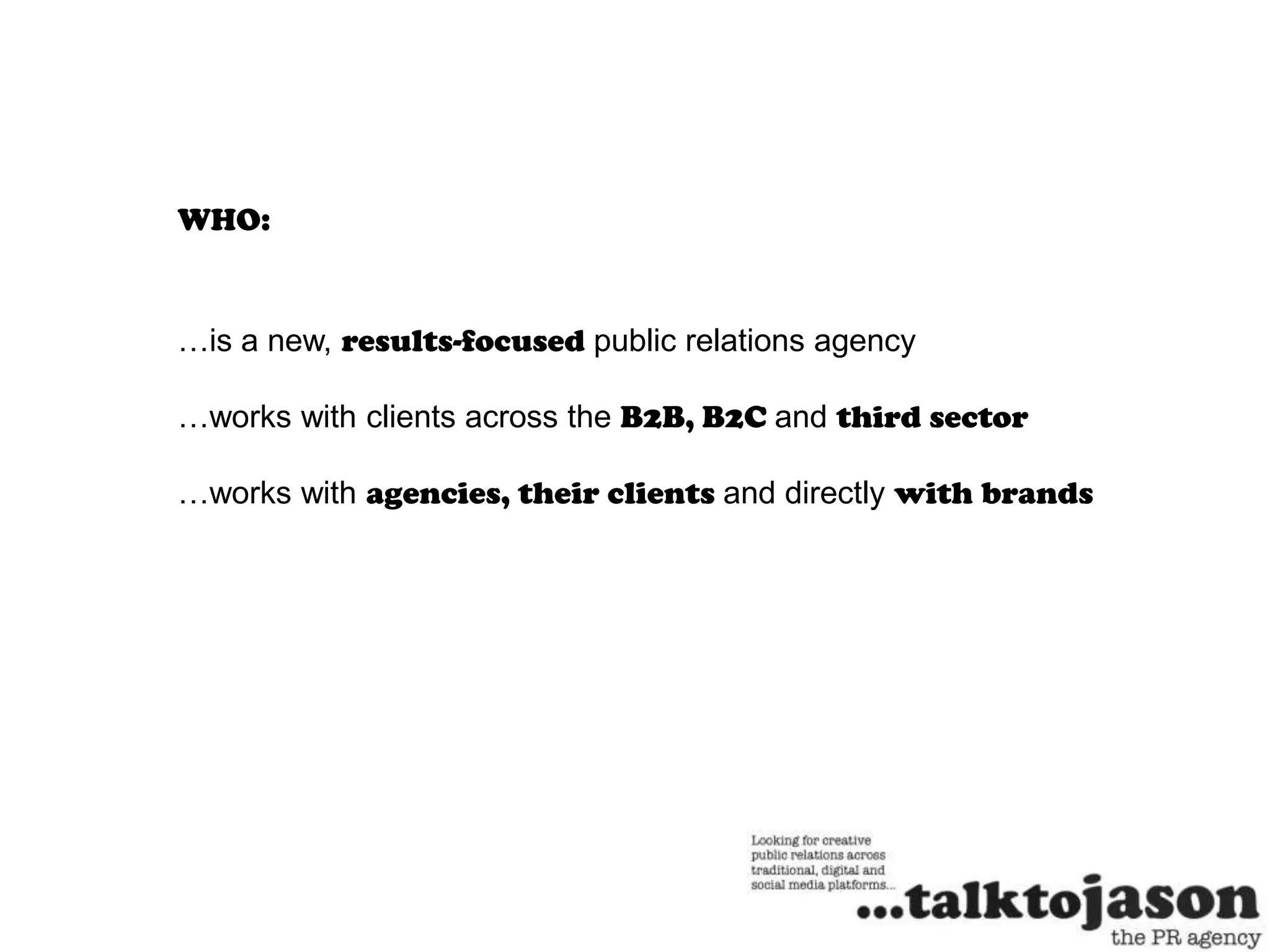 talktojasoncredspresentation | PPT