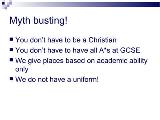 Canon Slade Sixth Form presentation | PPT