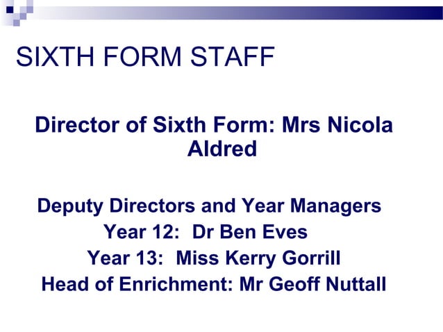 Canon Slade Sixth Form presentation | PPT