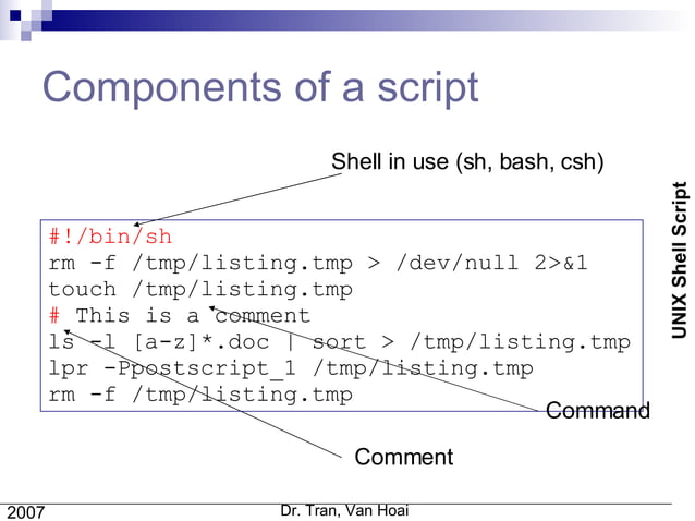 Talk Unix Shell Script Ppt