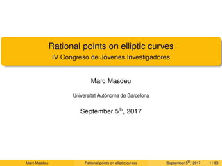 Rational points on elliptic curves | PDF