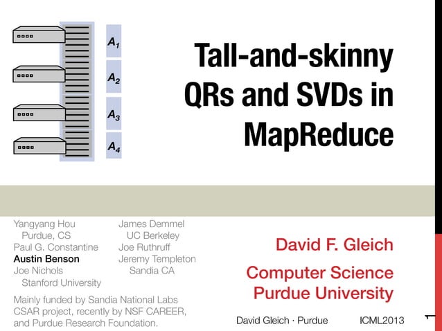 Tall and Skinny QRs in MapReduce | PDF