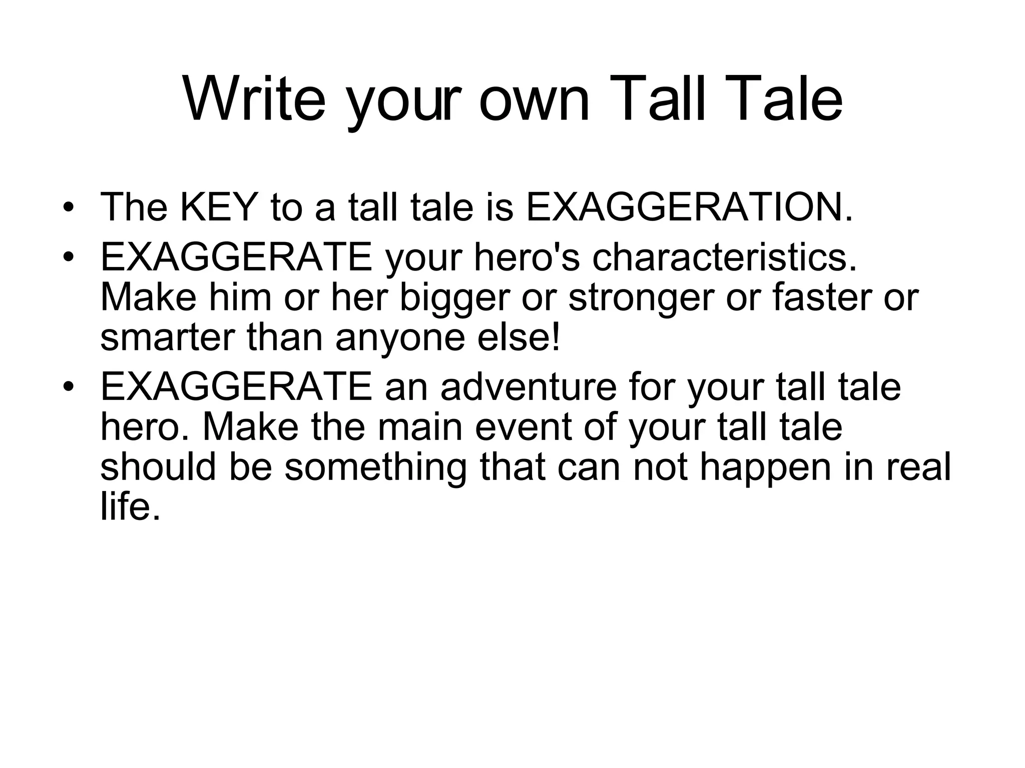 Tall Tales | PPT
