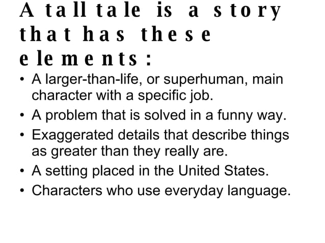Tall Tales | PPT