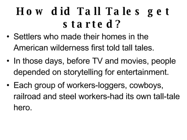 Tall Tales | PPT