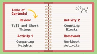 TALL and SHORT Activity | PPTX