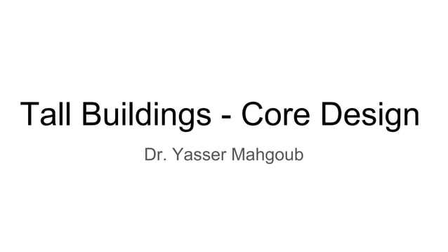 Tall Buildings - Core Design | PDF