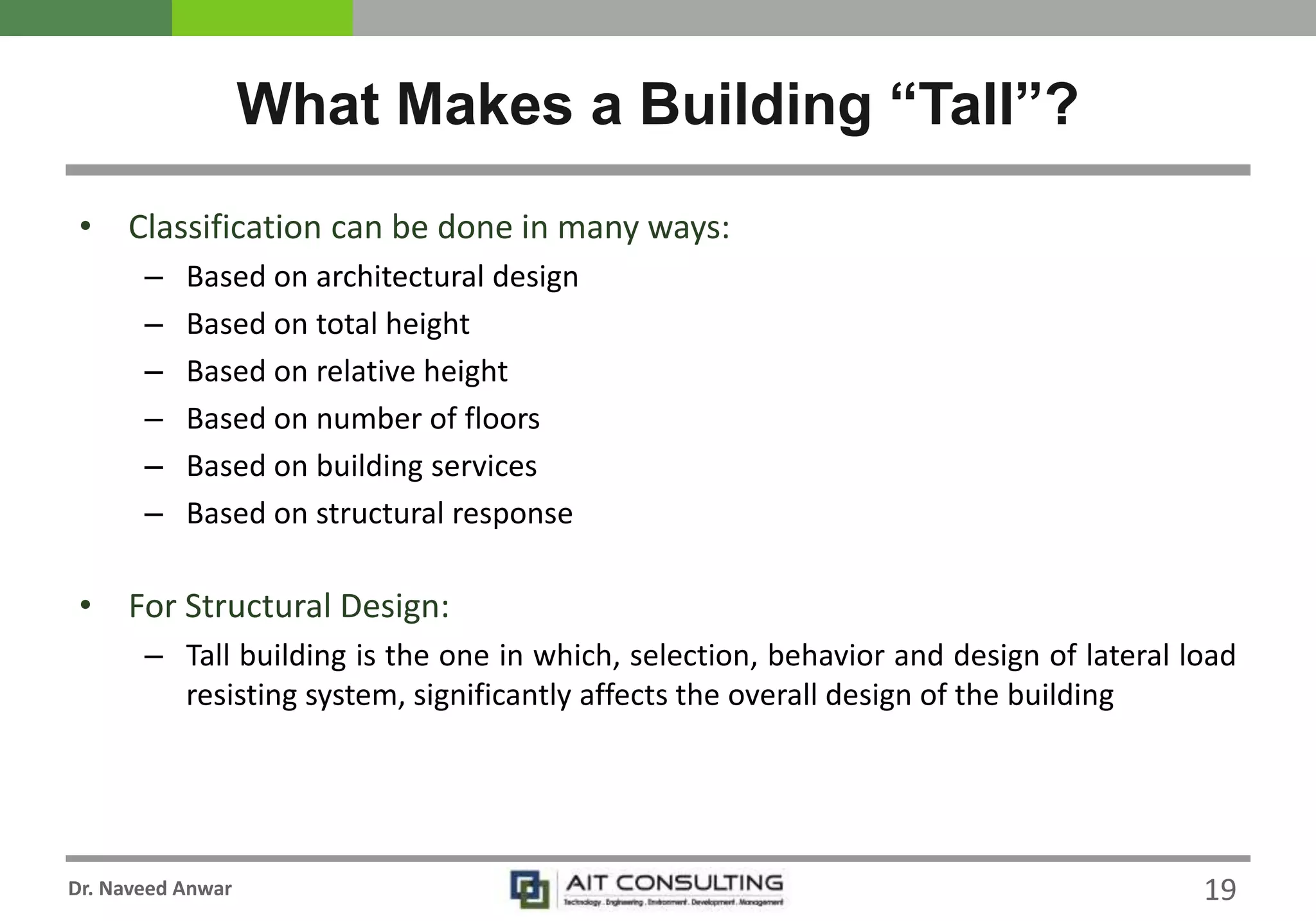 CE 72.32 (January 2016 Semester): Lecture 1a - Overview of Tall ...