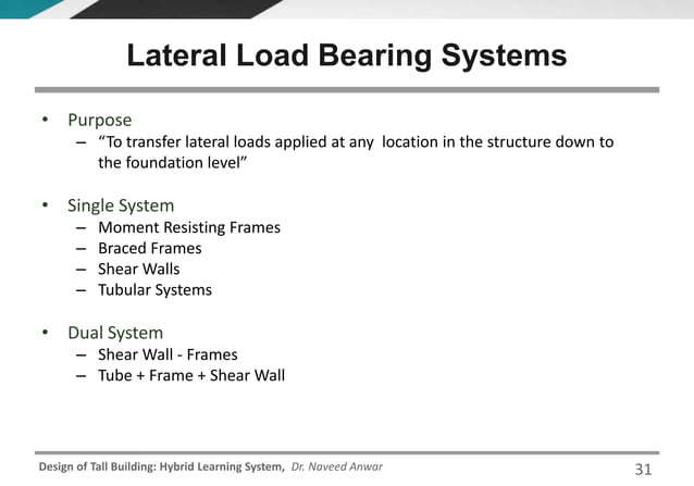 CE 72.32 (January 2016 Semester) Lecture 4 - Selection of Structural ...