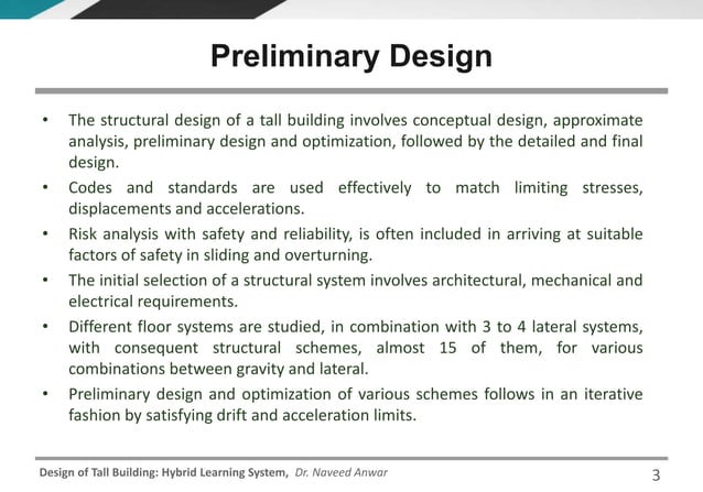 CE 72.32 (January 2016 Semester) Lecture 5 - Preliminary Design and ...