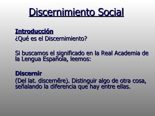 Taller De Discernimiento | PPT