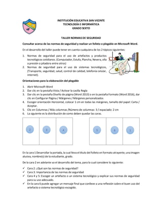 Taller folleto-normas-de-seguridad | PDF