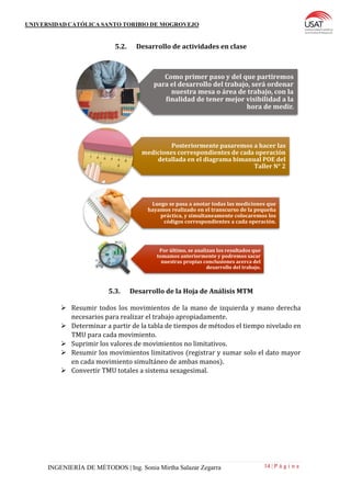 Taller Sistema De Tiempos Predeterminados Mtm Pdf