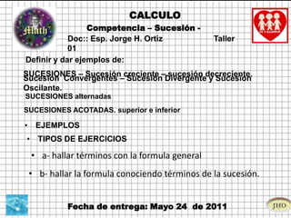 Taller 01 sucesión | PPTX