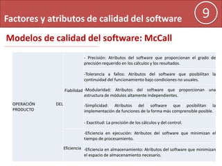 Fundamentos de Calidad del Software - Modelos y Estándares | PPTX