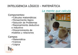 Taller 2 inteligencia lógico matemática | PDF