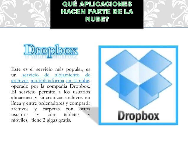 LA NUBE EN INTERNET Y LAS HERRAMIENTAS WEB 2.0 | PPT