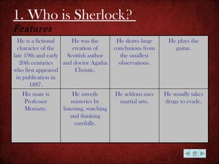 Sherlock Holmes: Short Stories | PPT