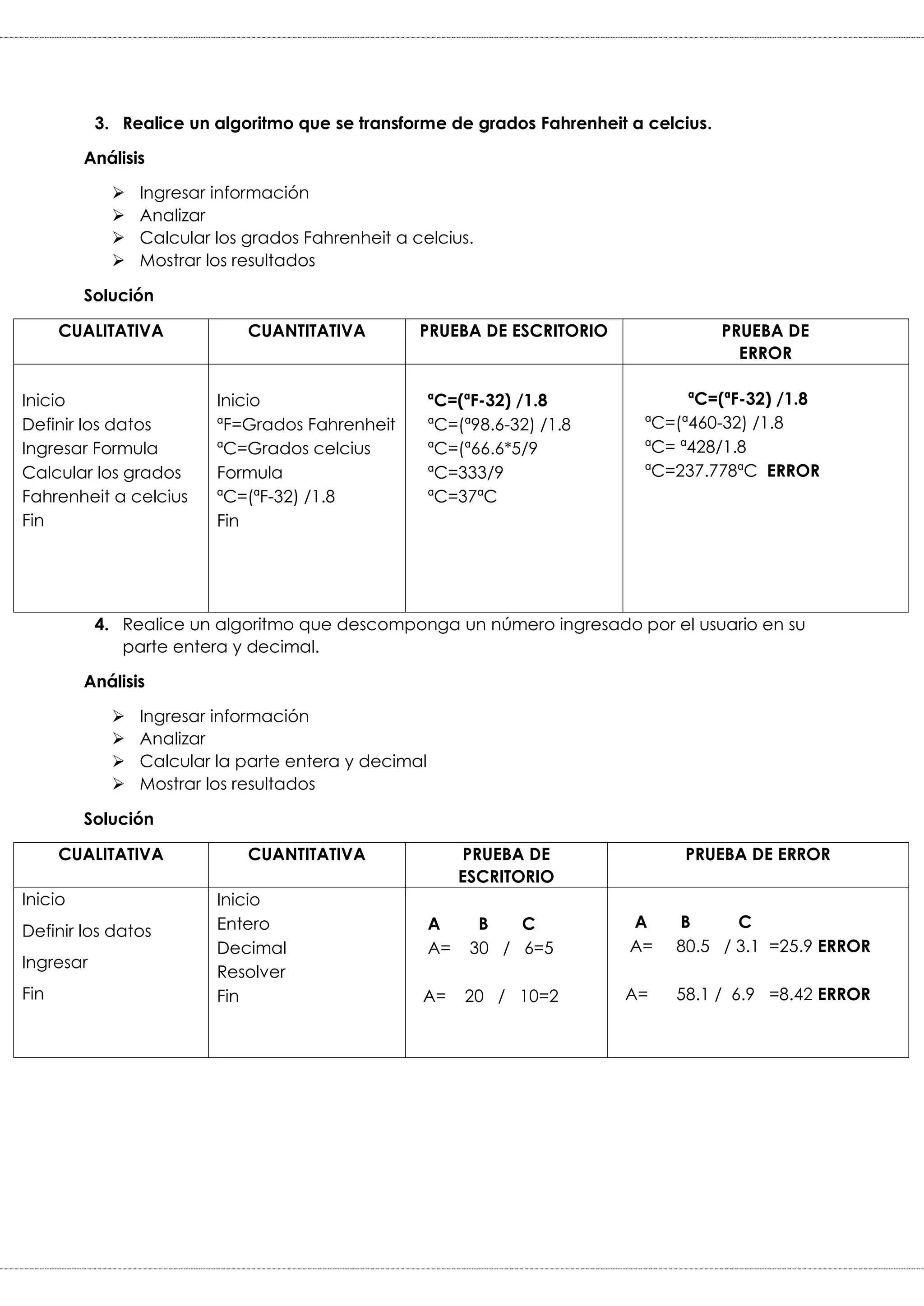 Taller Algoritmos Cualitativos Cuantitativos Pdf Physics Science