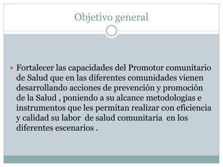 Taller con promotoras comunitarias | PPTX