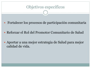 Taller con promotoras comunitarias | PPTX