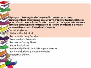 TALLER DE COMPRENSION LECTORA, idea principal | PPT