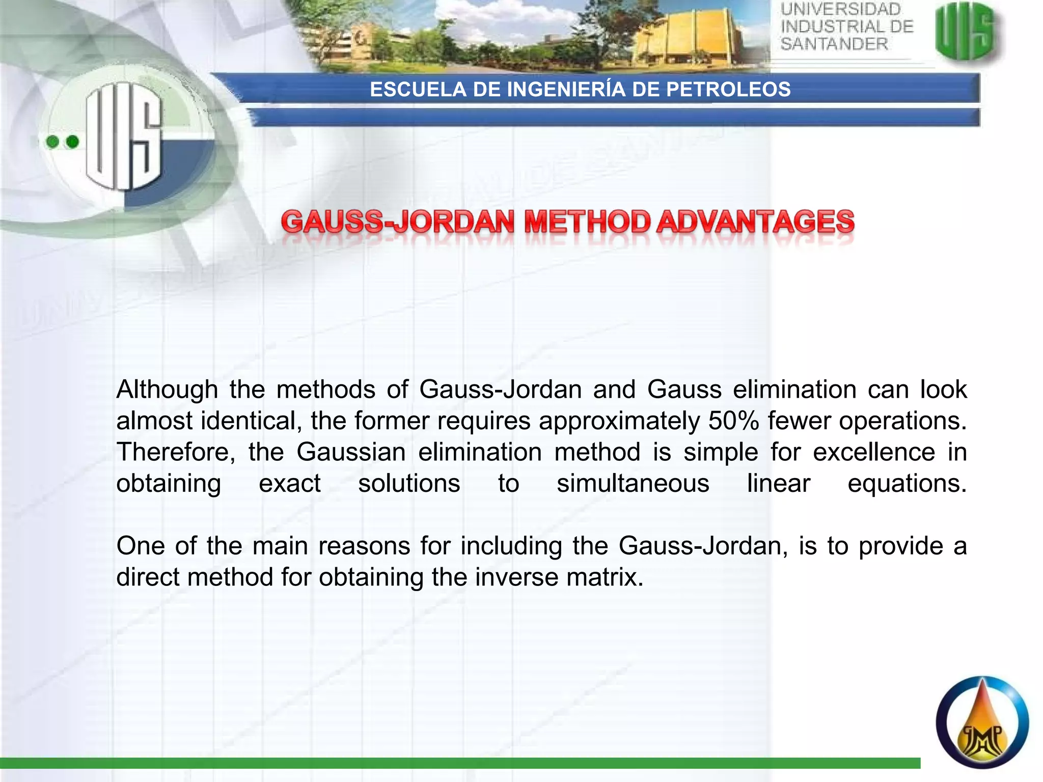 Gauss-Jordan Theory | PPT