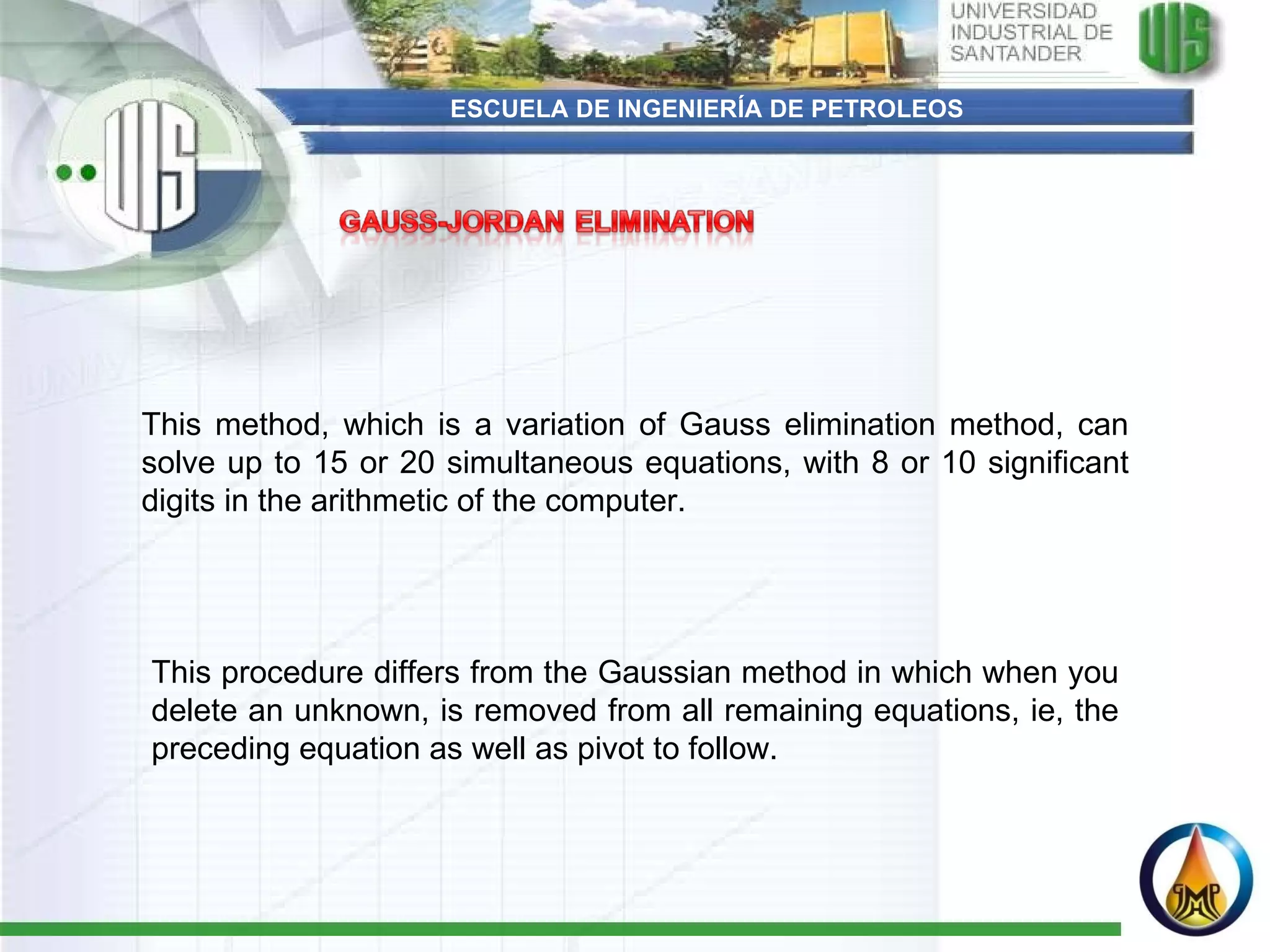 Gauss-Jordan Theory | PPT