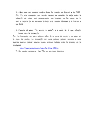 Taller de la importancia de las tics | DOCX | Technology & Computing