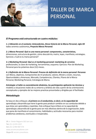 Taller de Marca Personal | PDF