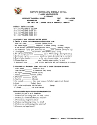 Taller de nivelación grado decimo 3° p 2017 | PDF