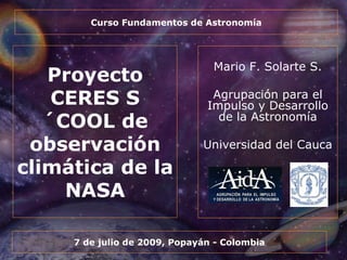 Proyecto Ceres SCOOL observacion climatica y nubes | PPT