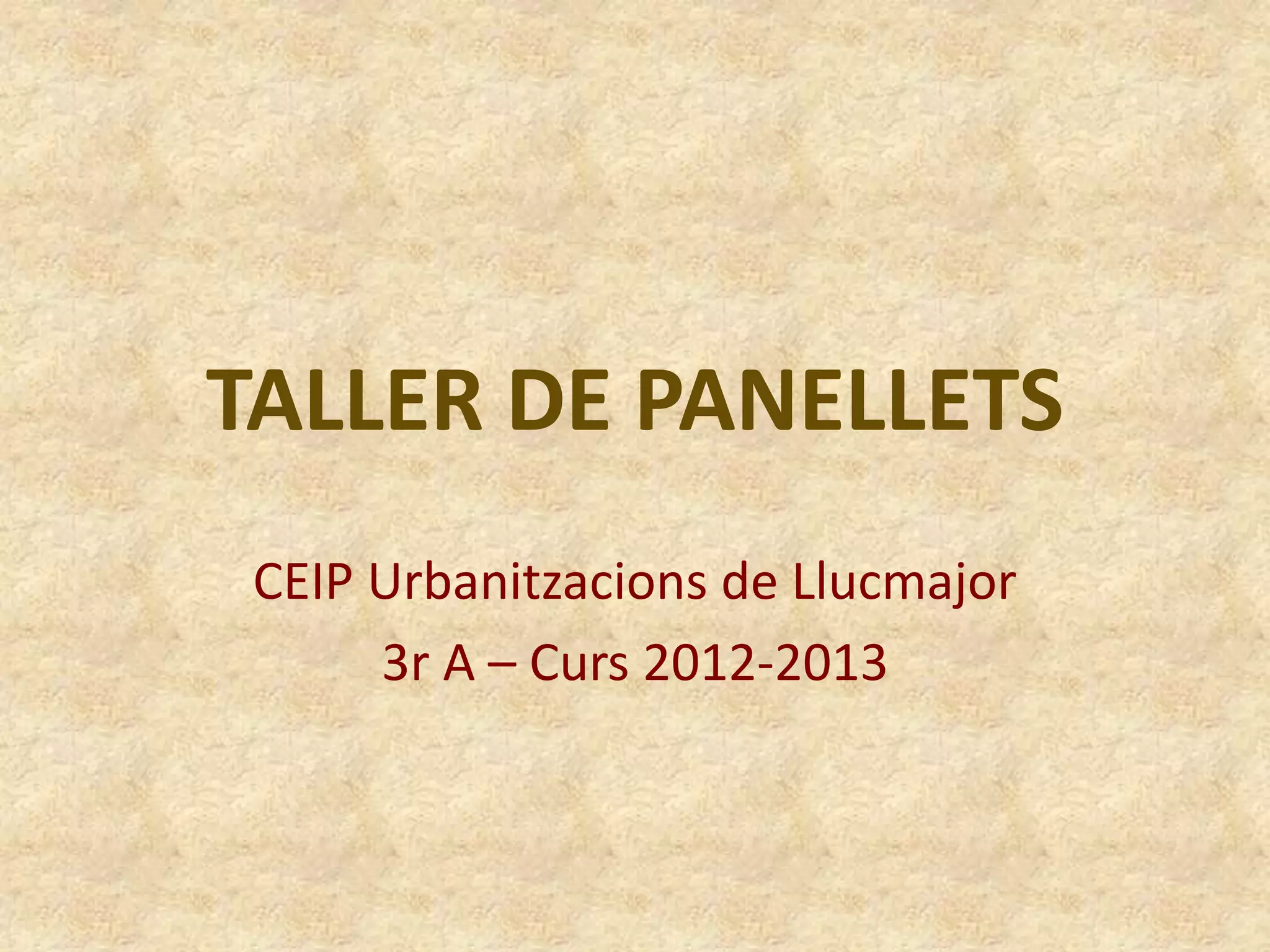 Taller de panellets (1) | PPT