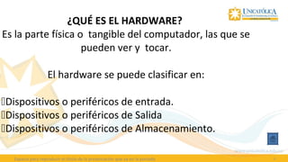 PARTES INTERNAS Y EXTERNAS DE UN COMPUTADOR | PPT