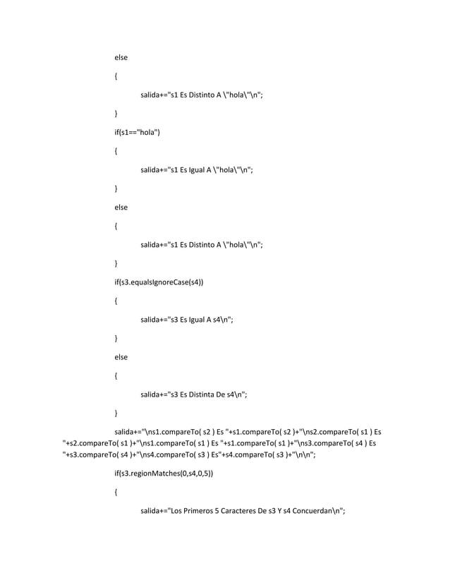 Taller de string(java) | PDF | Free Download