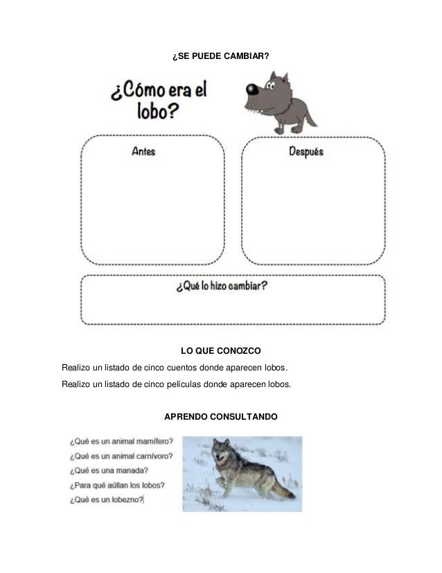 TALLER CUENTO EL ESTOFADO DE LOBO