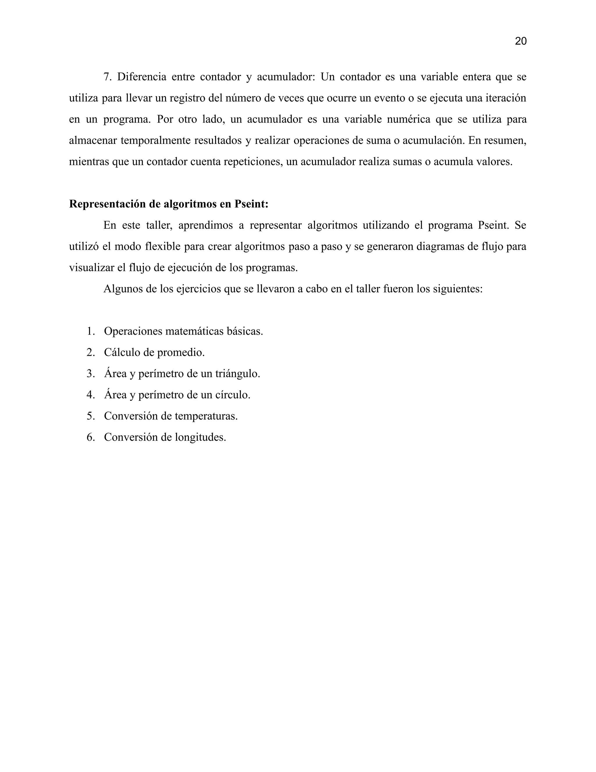 Taller Estructuras básicas | PDF | Programming Languages | Computing