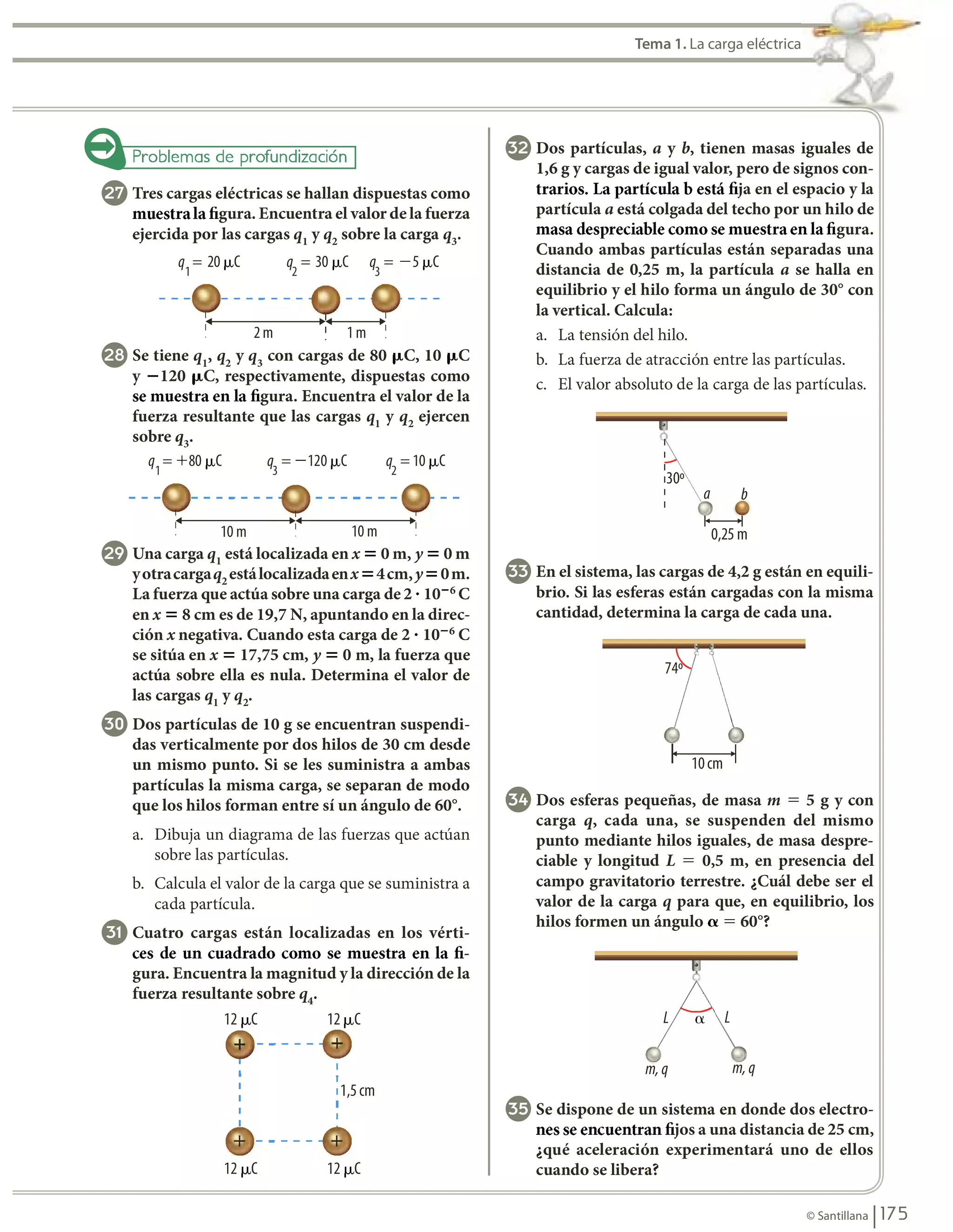 Taller fisica repaso cargas electricas | PDF