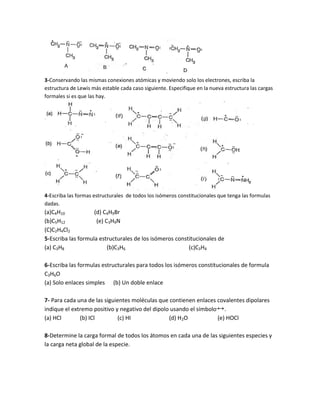 Taller lewis carga formal | PDF
