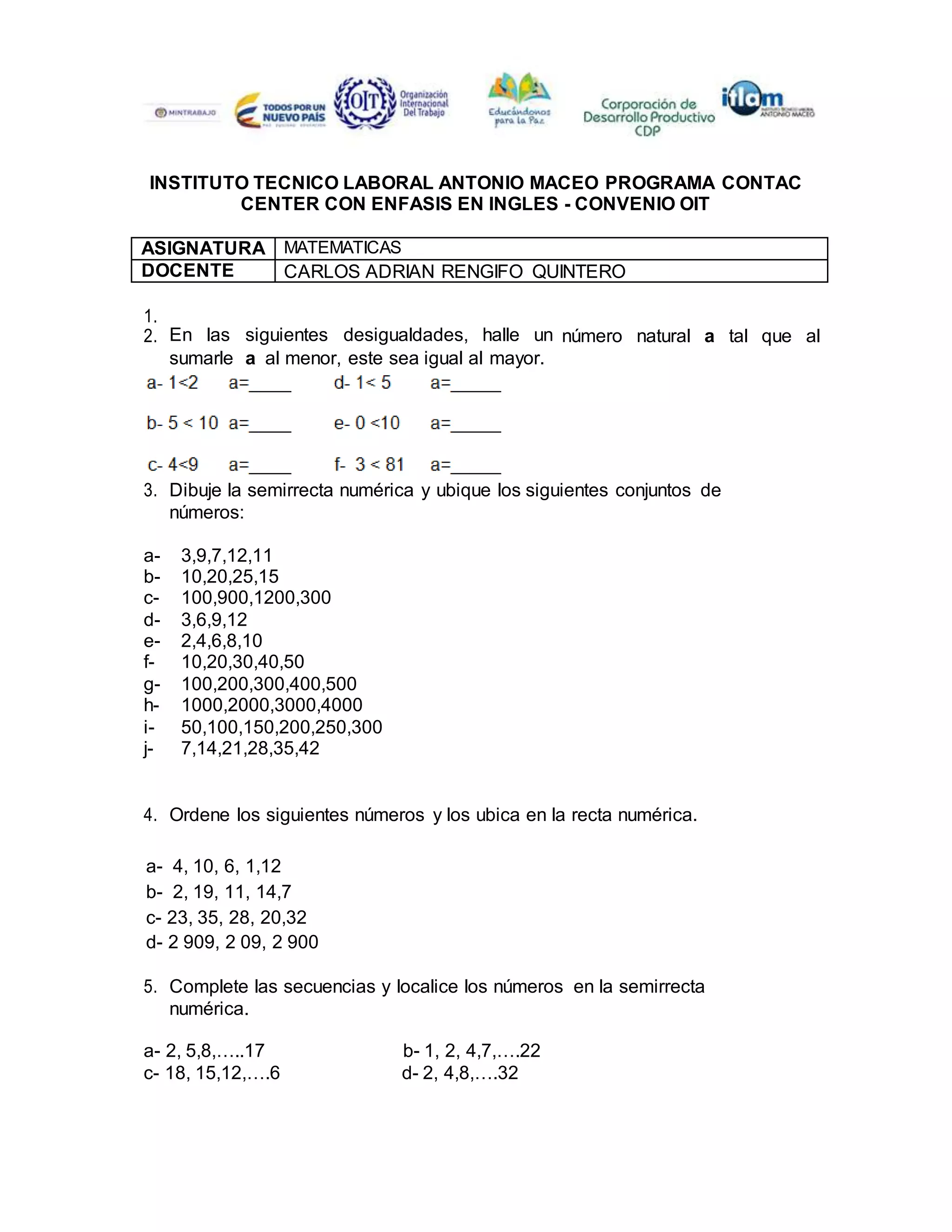 EJERCICIOS DE MATEMATICAS 1 | PDF
