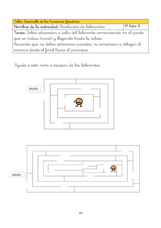 Taller para el desarrollo de las funciones ejecutivas. | PDF