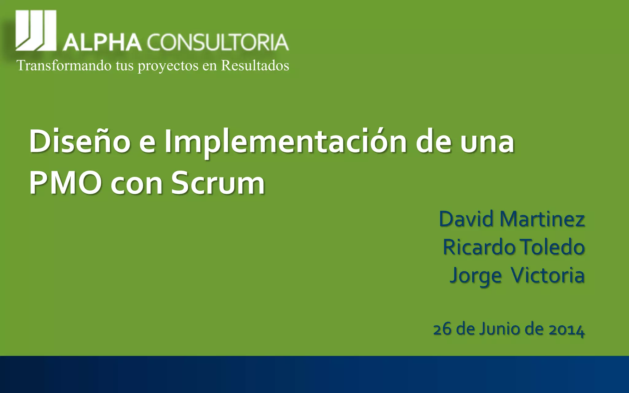 Implementando una PMO con Scrum | PDF