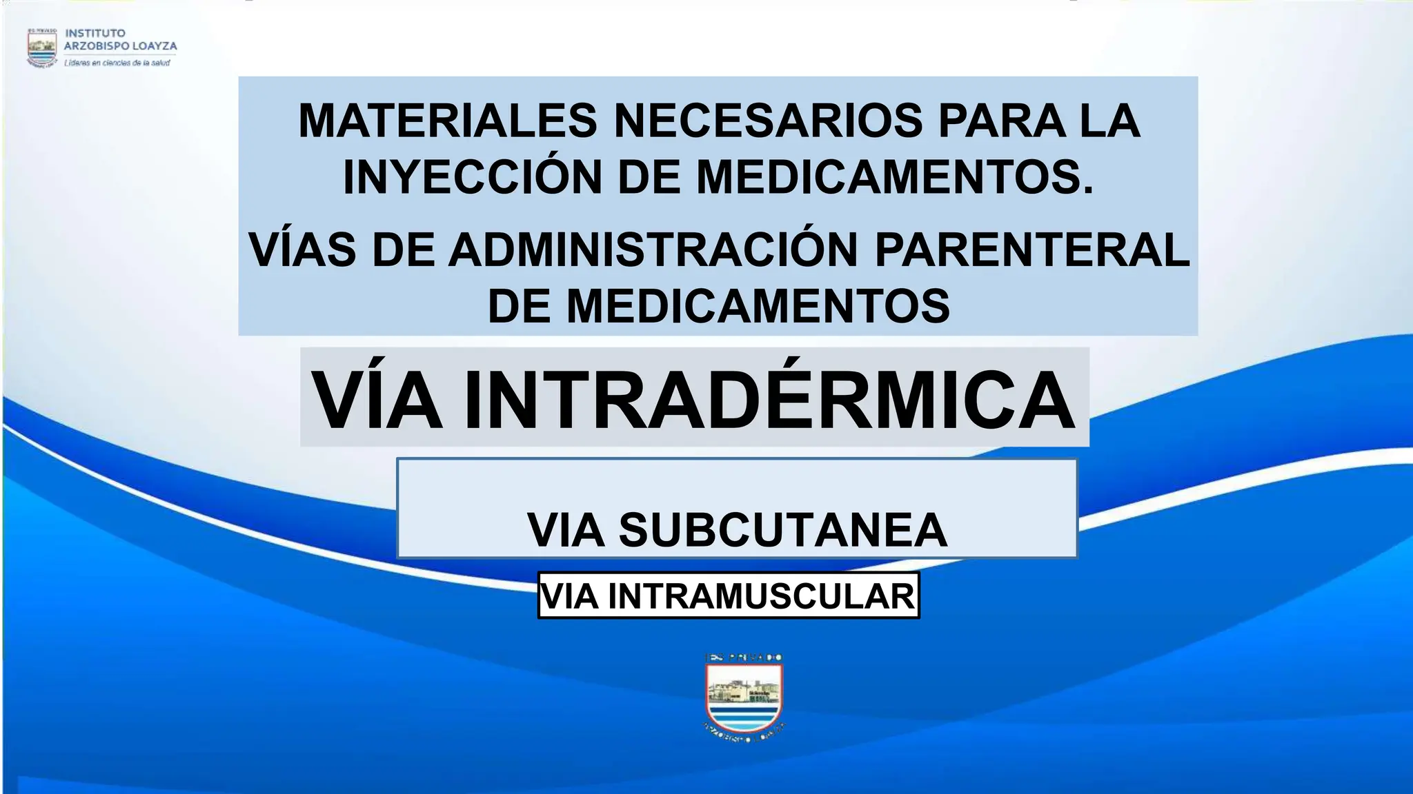 via intradermica , vias de administración | PPTX